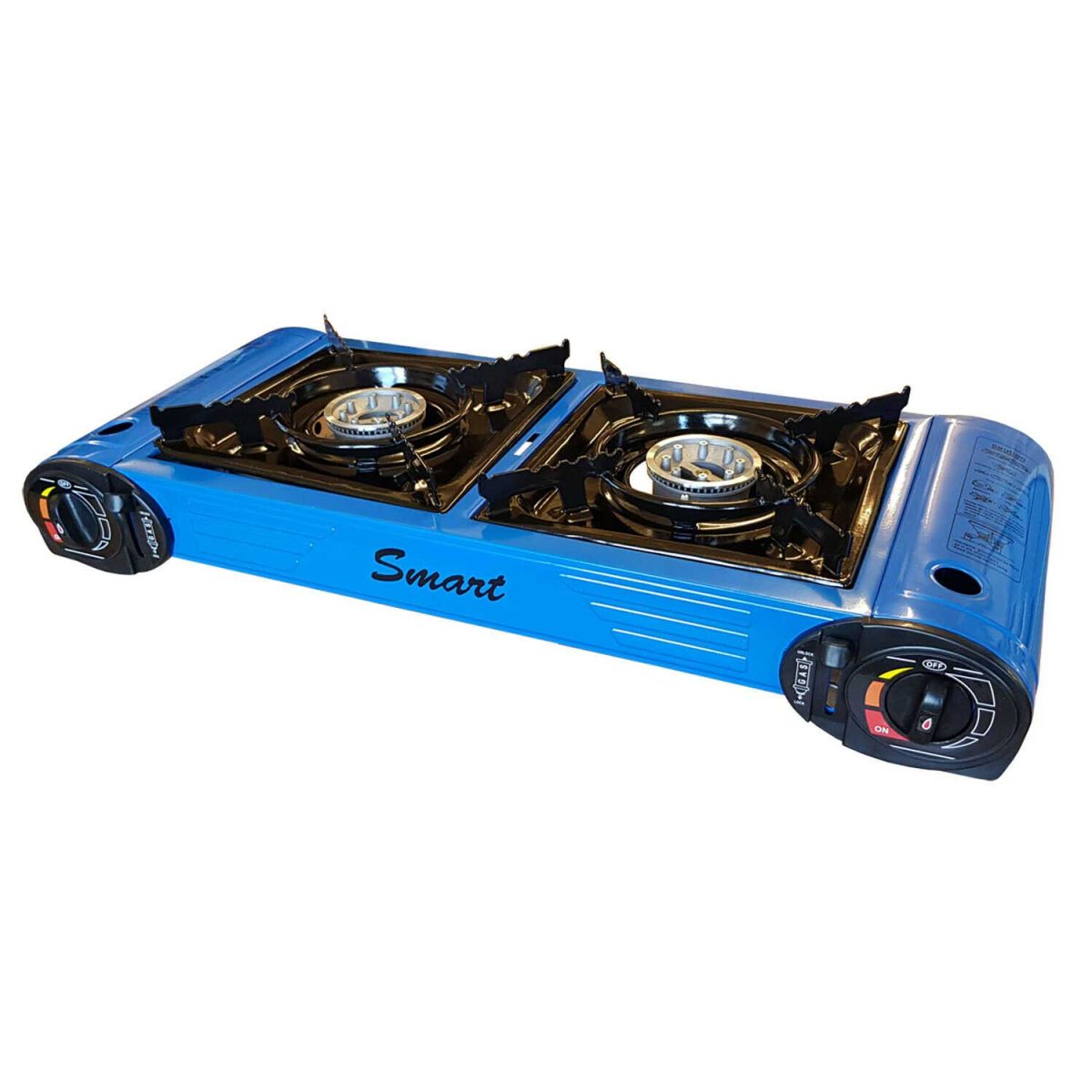 Camping Portable Double Gas Burner Stove Blue Model CSS-GS01